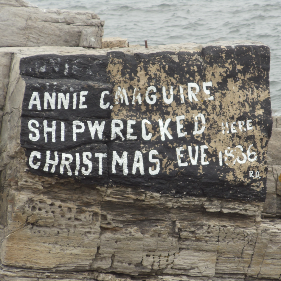 The Annie C. Maguire Shipwreck at Portland Head Light | Dark Downeast